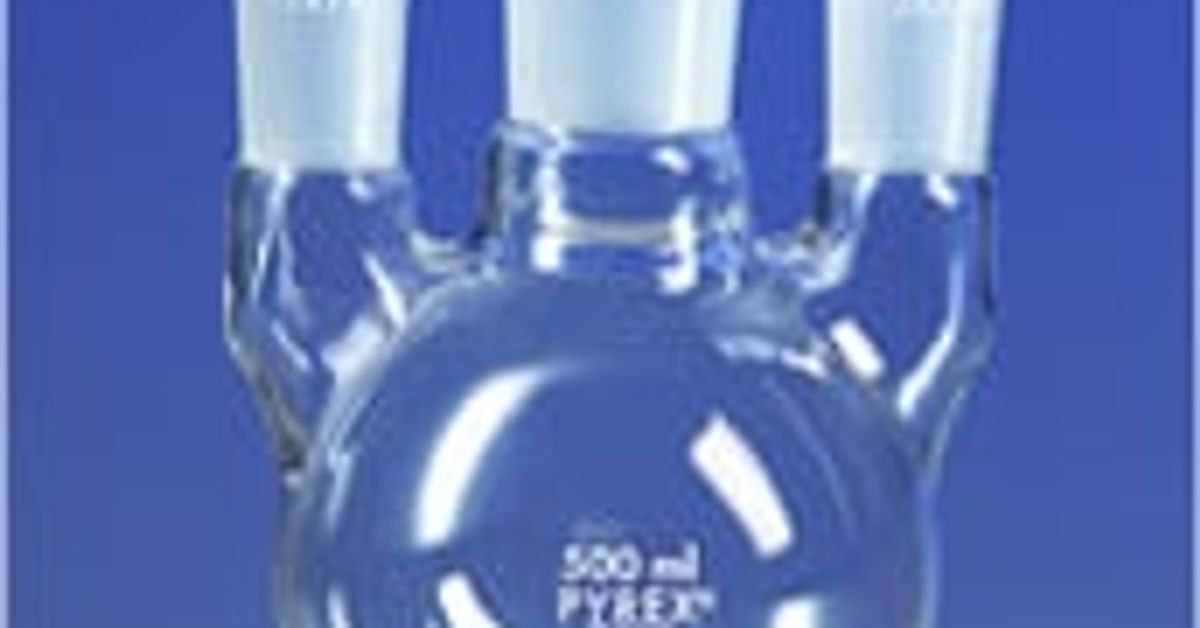 PYREX® 500 mL Three Neck Distilling Flask with Vertical Neck Standard ...