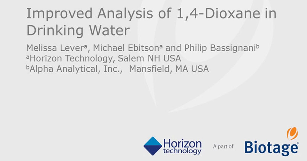 Improve Analysis of 1,4-Dioxane in Drinking Water