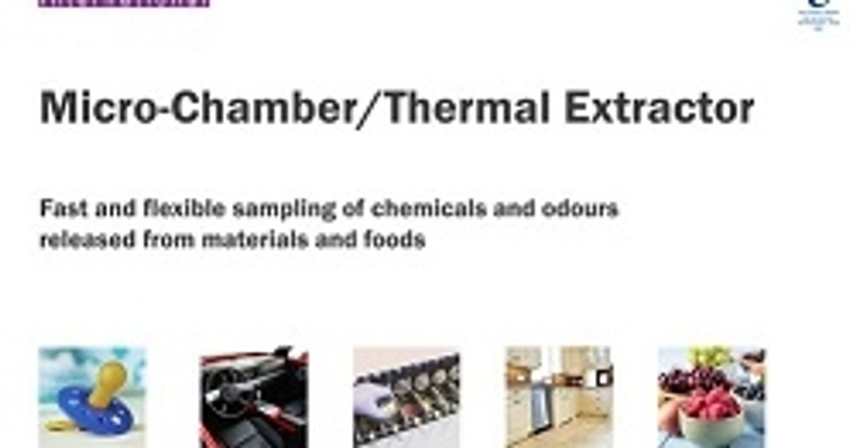 Microchamber Sampling Accessory for Thermal Desorption – New Brochure ...