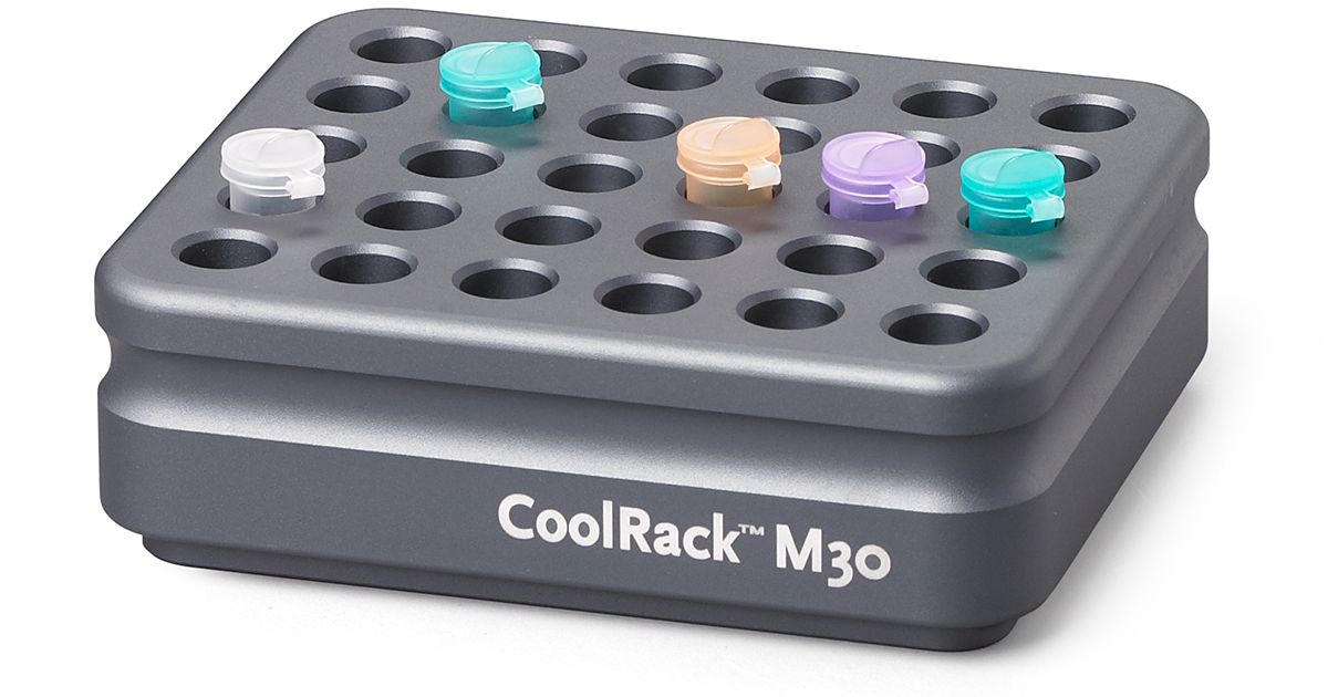 Corning® CoolRack M30, Holds 30 x 1.5 or 2 mL Microcentrifuge Tubes, Gray
