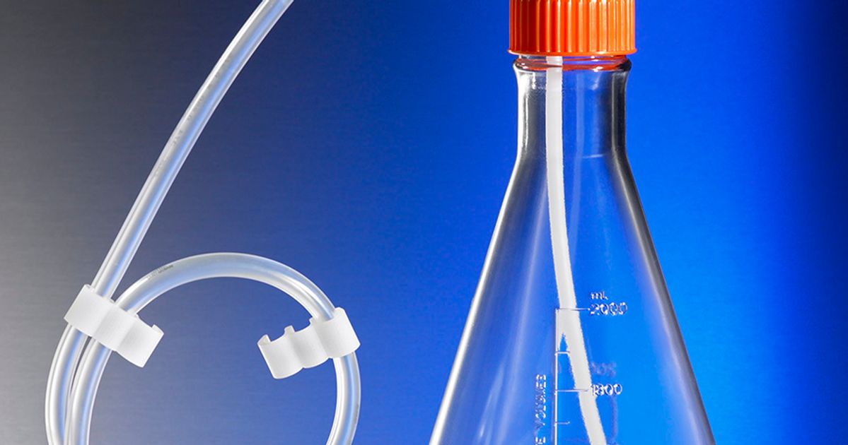 Buy Corning® 2L Polycarbonate Erlenmeyer Flask with 1/4 Dip Tube, 0.2 ...