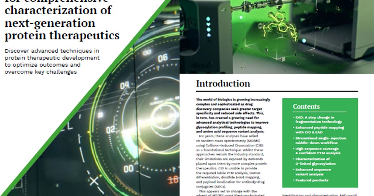 EAD fragmentation for characterization of next-gen protein therapies ...
