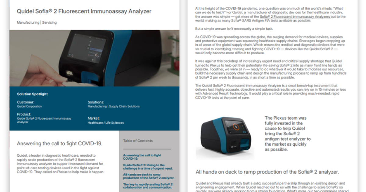 Quidel Sofia 2 Fluorescent Immunoassay Analyzer