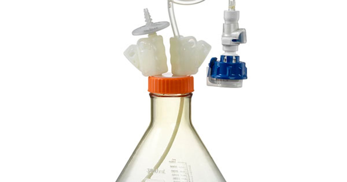 Corning® Ascent® 3L Erlenmeyer Flask for storage with ¼” Aseptic ...