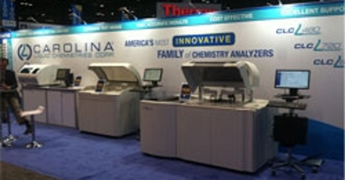 Carolina Liquid Chemistries Debuts CLC6410 Chemistry Analyzer at AACC 2014