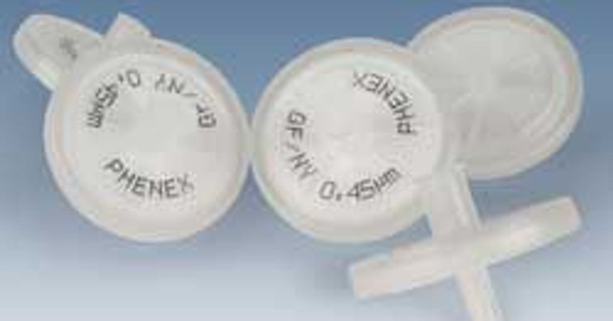 New Phenomenex Dual-Membrane Syringe Filters Provide Heavy-Duty Sample ...