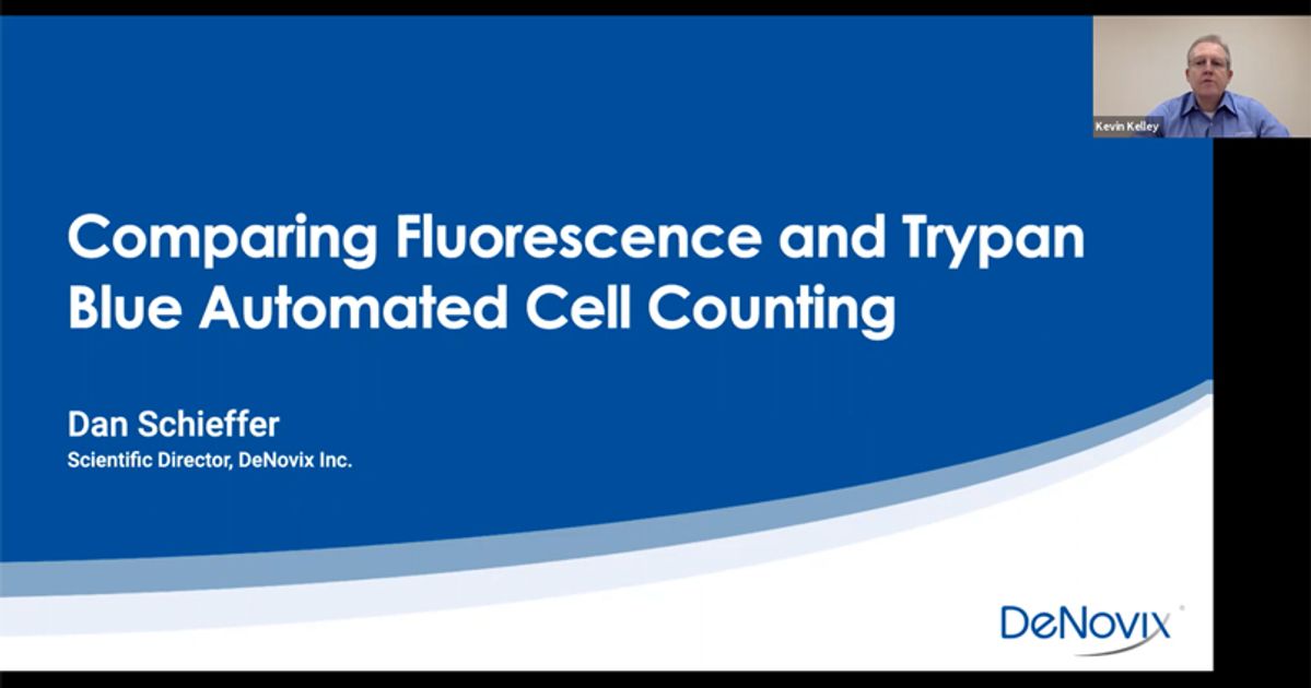 Comparing fluorescence and Trypan Blue automated cell counting