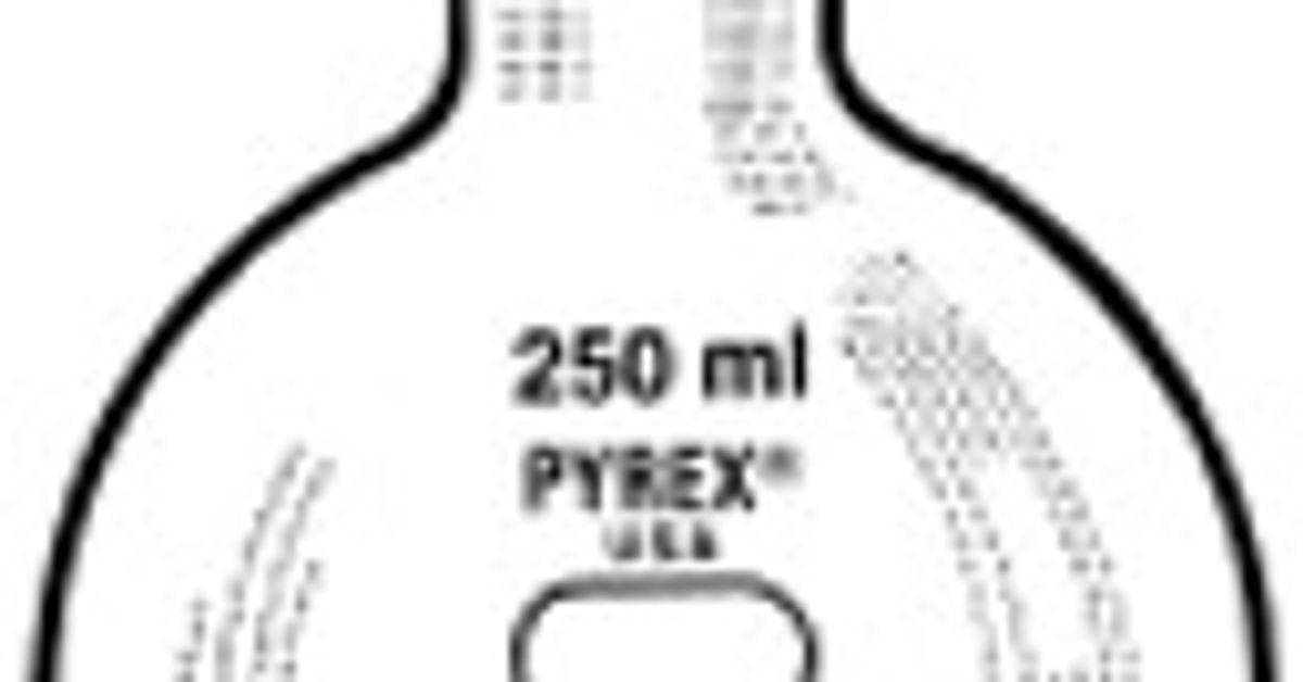 PYREX® 500 mL Short Neck Boiling Flask, Round Bottom, 19/22 Standard ...