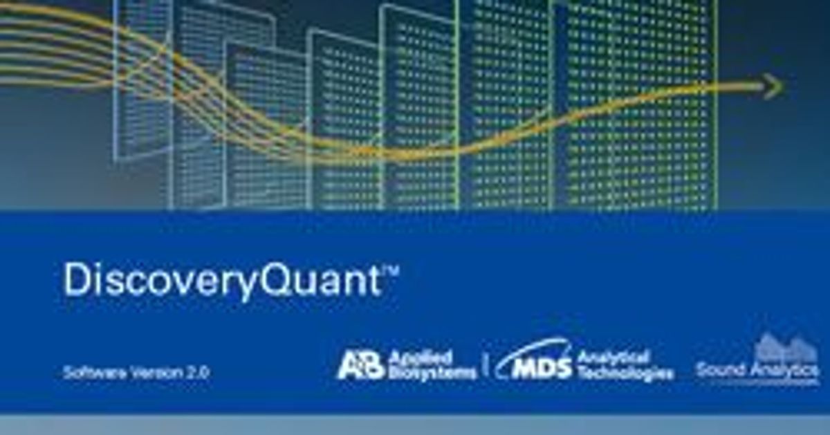 New Version of DiscoveryQuant™ Software from Applied Biosystems/MDS ...