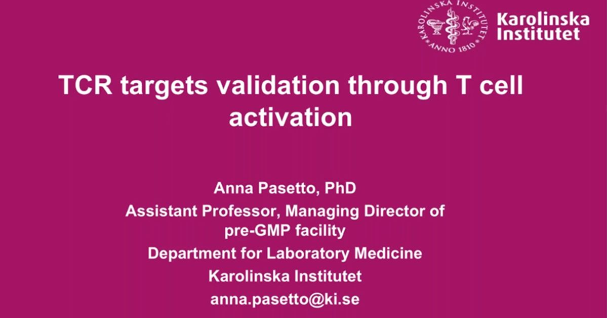 TCR targets validation through T cell activation