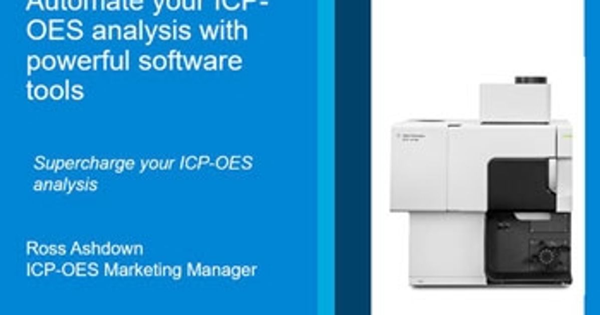 Webinar Highlights: Automate Your ICP-OES Analysis with Powerful Software Tools