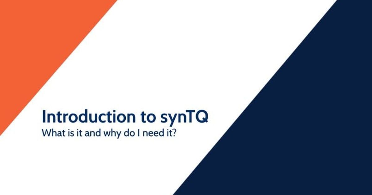 Process analytical technology: Introduction to synTQ