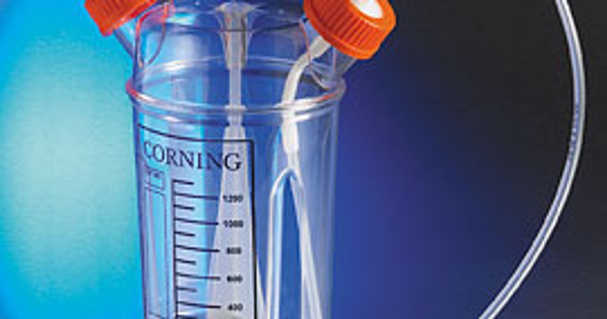 Corning® 1L Disposable Spinner Flask, Solid Cap and Aseptic Transfer ...