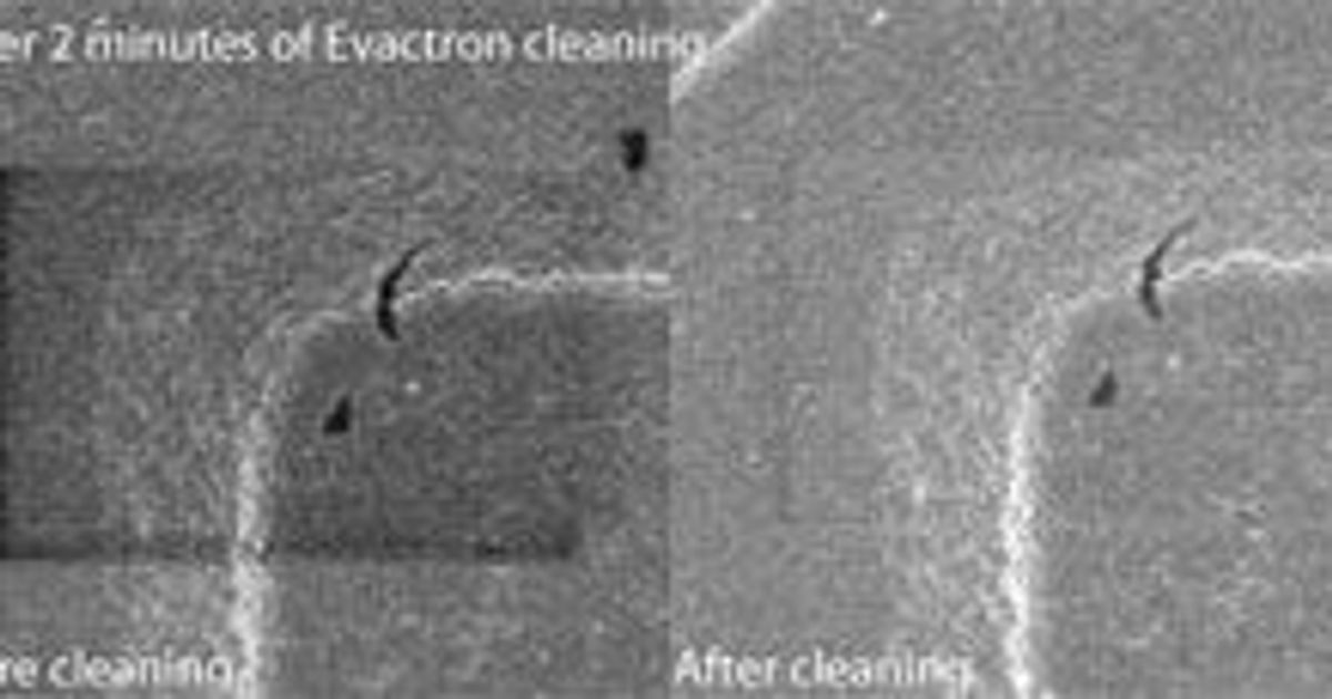 The Evactron Decontaminator Cleans Carbon Contamination with Hydrogen