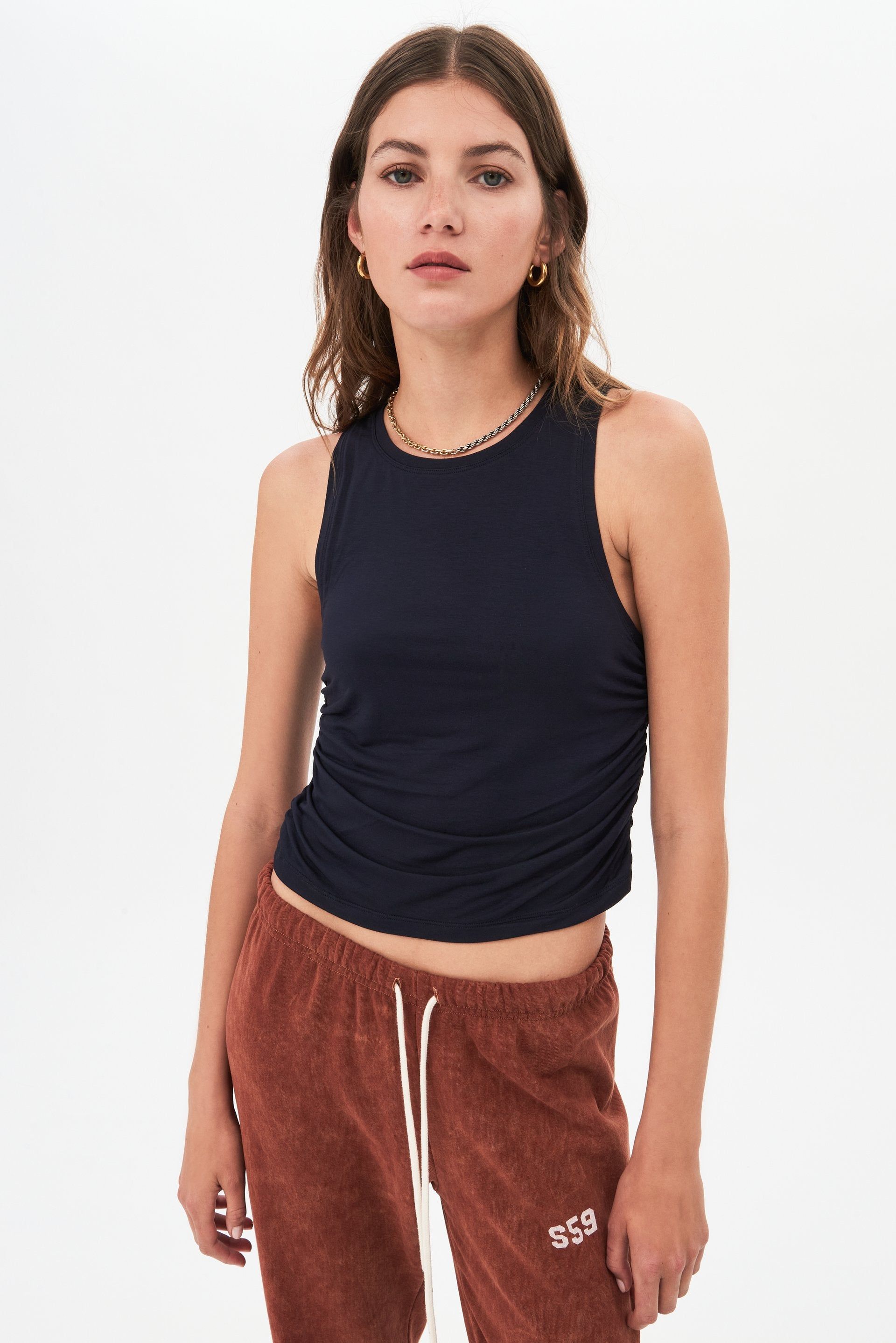 Frida Jersey Tank Indigo | O2 Life