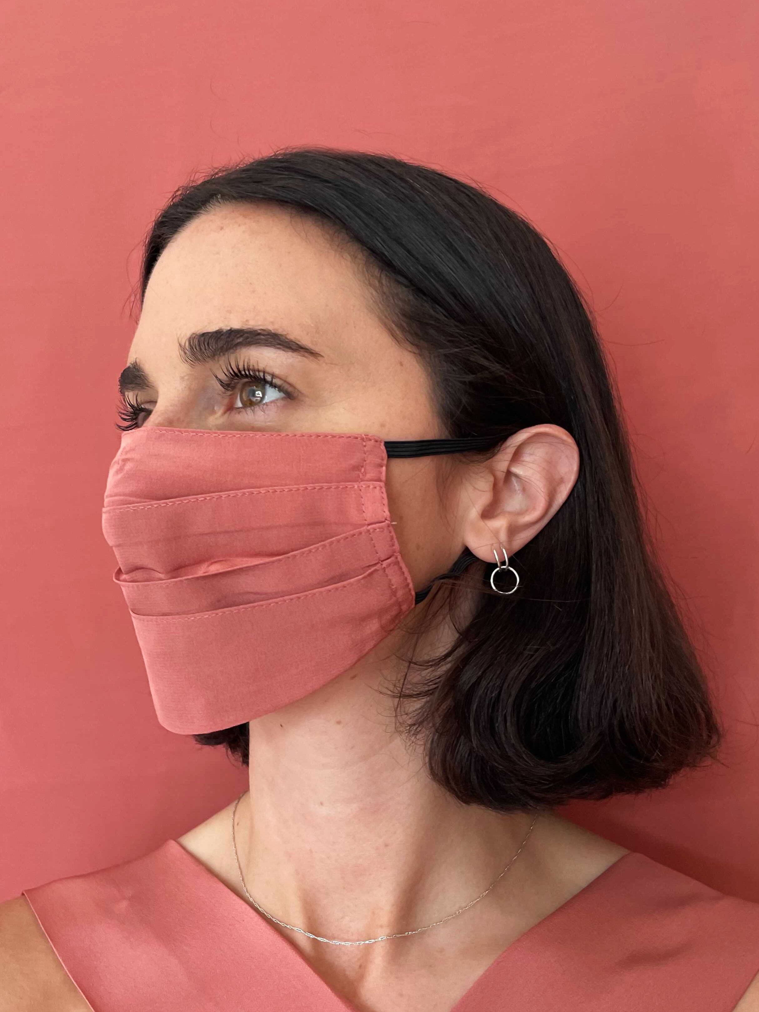 Ingrid Starnes - Coral silk mask