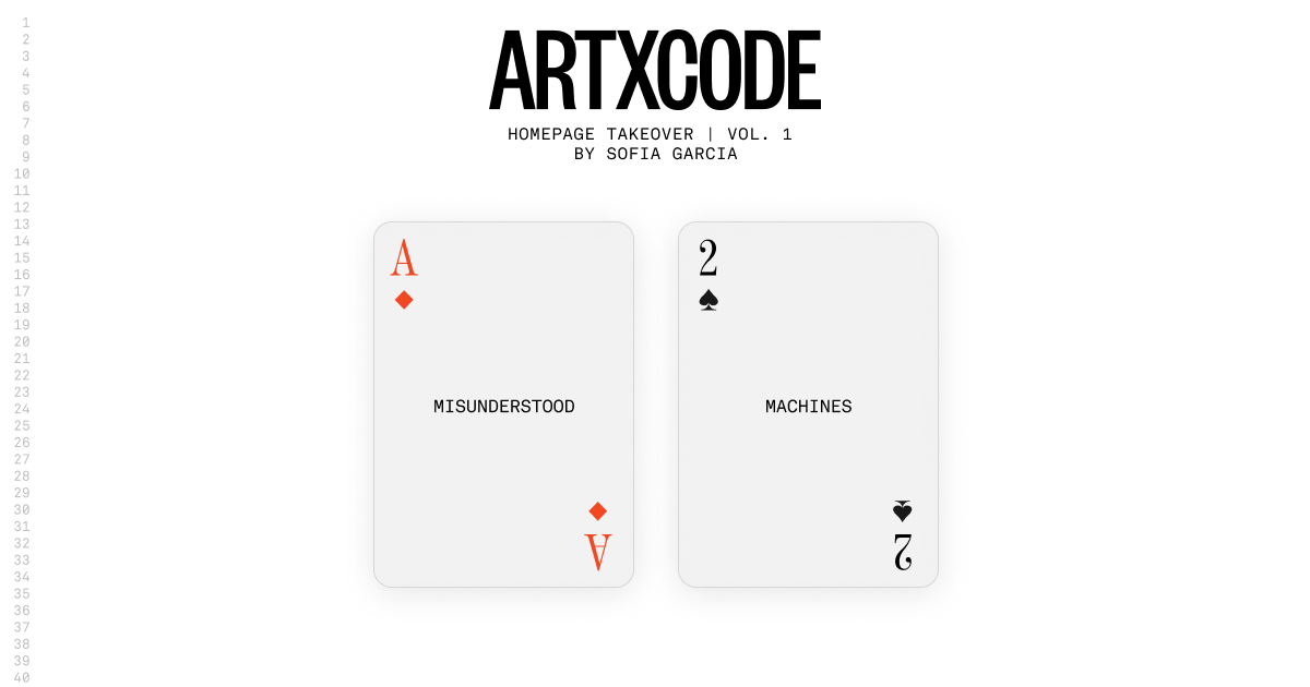 Misunderstood Machines | The Generative Series by Sofia Garcia