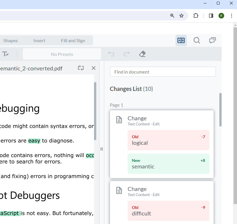 Unlocking Semantic Text Comparison | Apryse WebViewer and React
