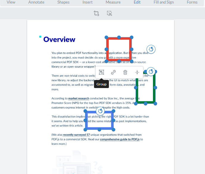 Align and Distribute Annotations Seamlessly with WebViewer | Apryse