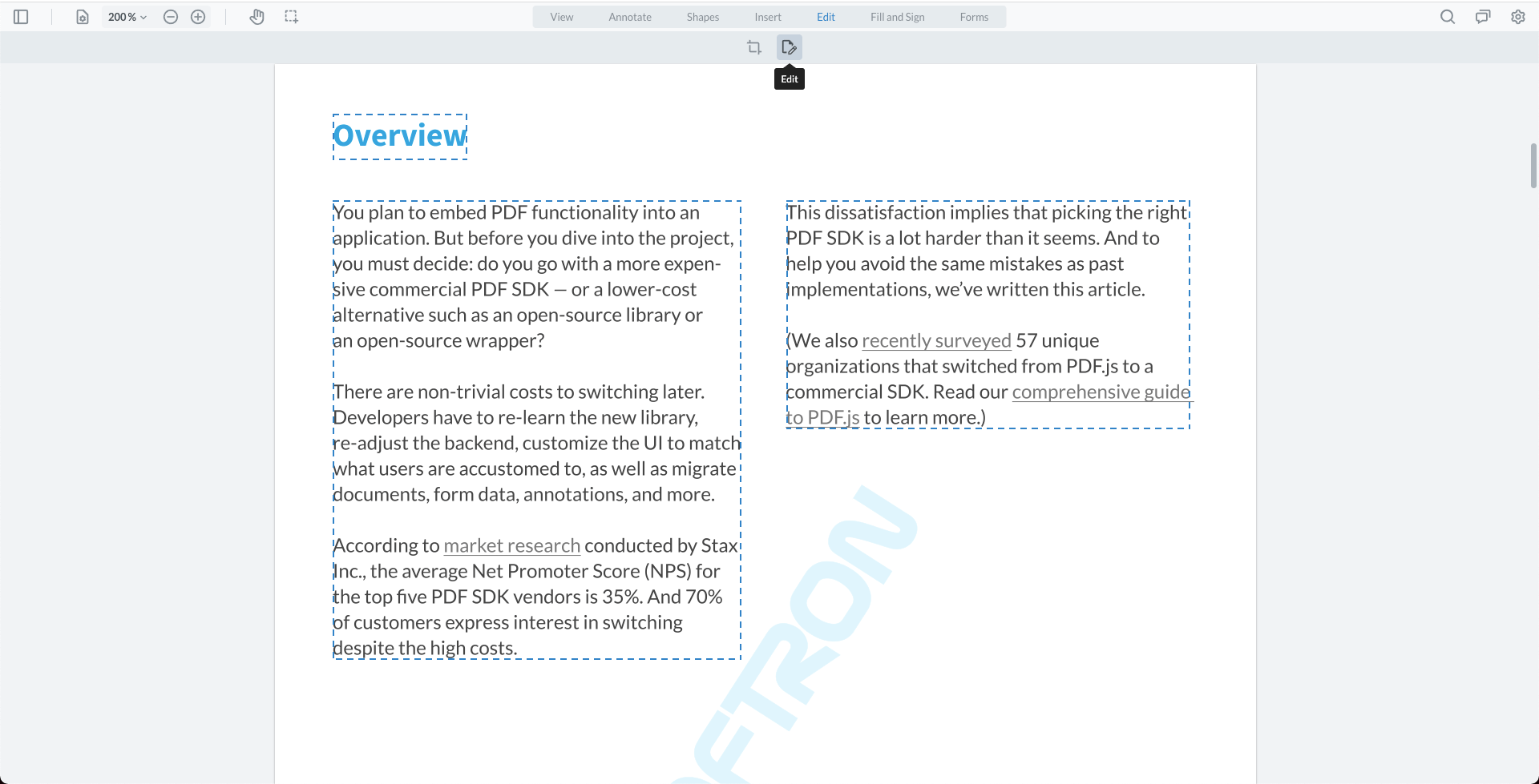 Edit Text in PDFs Documents with JavaScript | Apryse