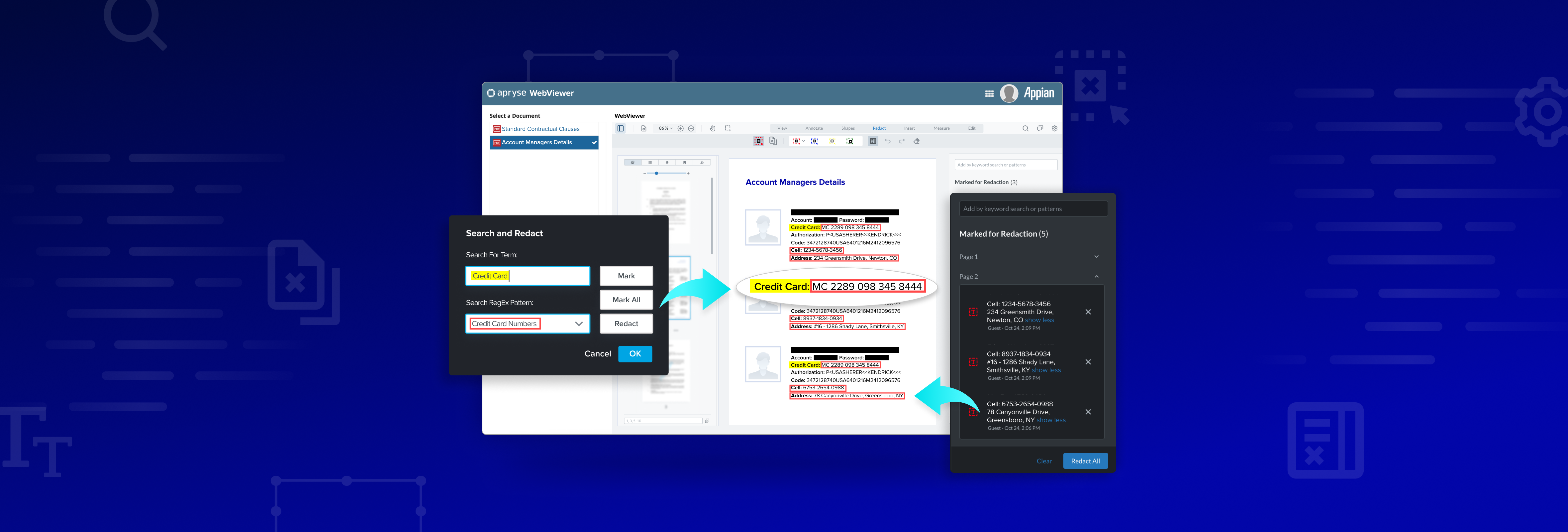 Case Management Redaction in Appian | Apryse