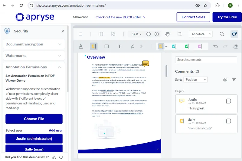 Customizing Annotation Author In Webviewer Apryse