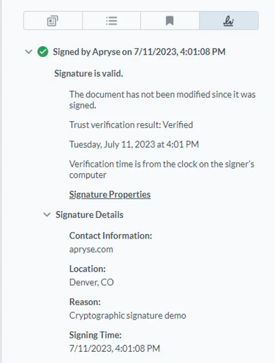 Digital Signature Validation with LTV and DocTimeStamp | WebViewer
