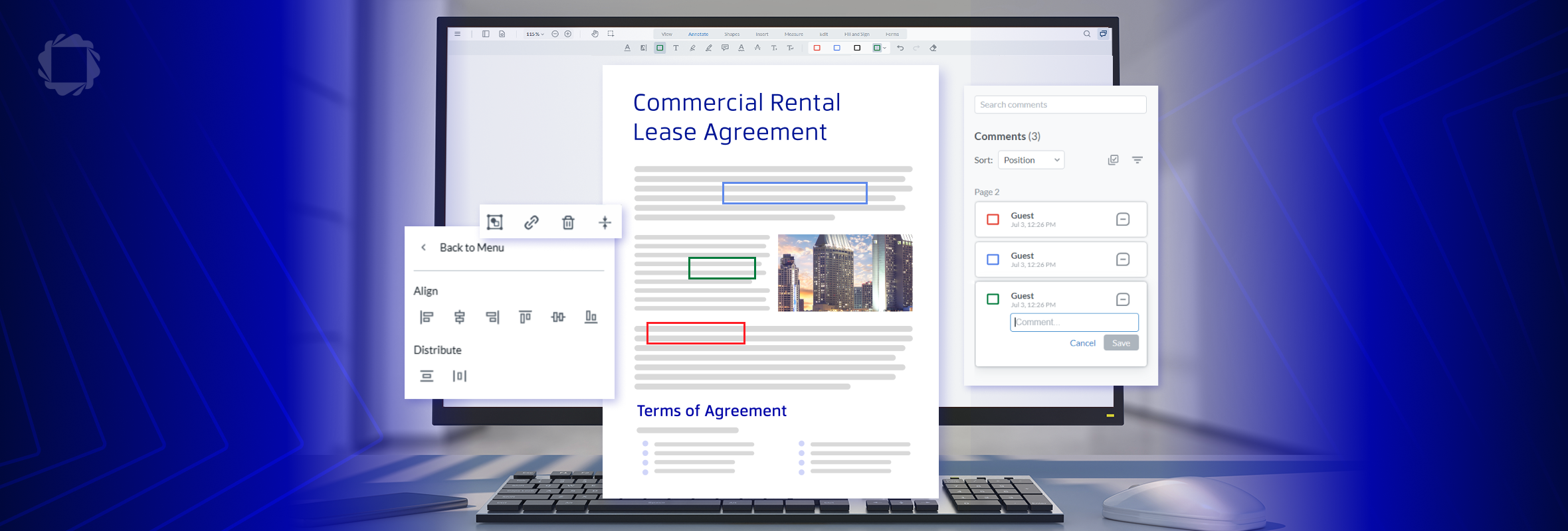 Align and Distribute Annotations Seamlessly with WebViewer | Apryse