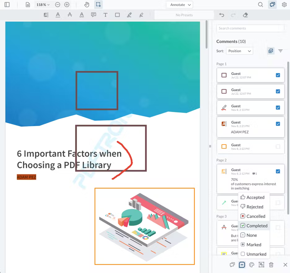Annotation Workflow with Apryse WebViewer SDK | Apryse