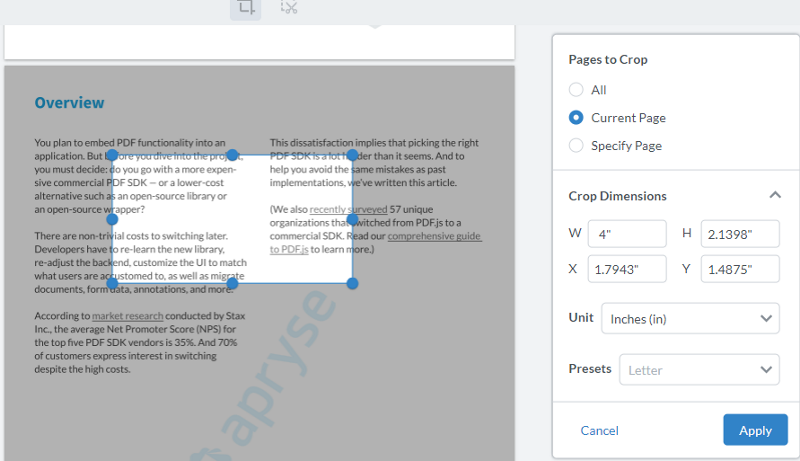 How to Snip and Crop Documents in WebViewer | Apryse