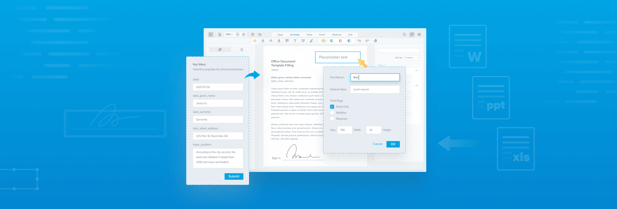 Web-Based Visual PDF Form Building, Template Filling, and 3D Annotation | PDFTron