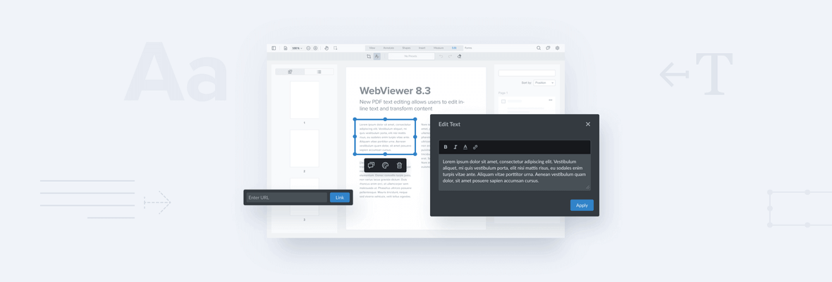 In-Line Editing in WebViewer 8.3 PDF Editor Release | Apryse