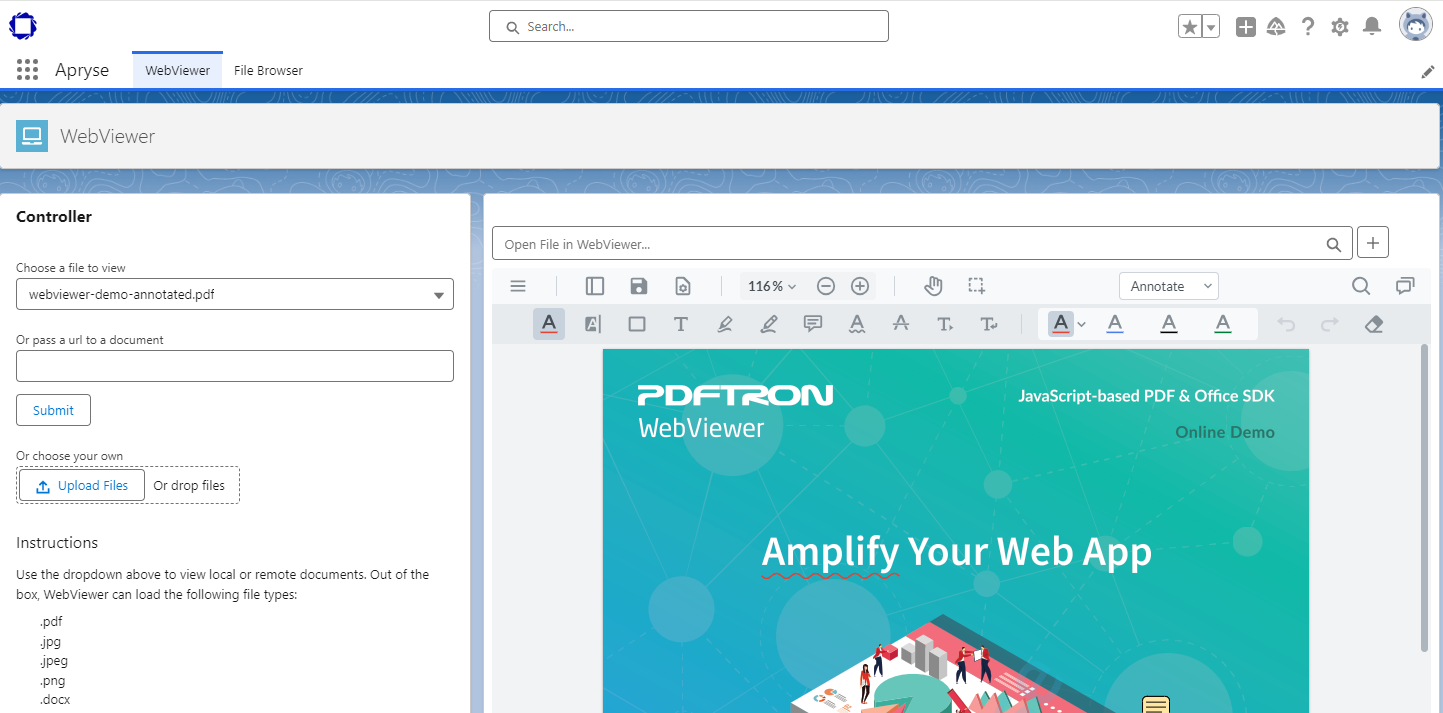 Customizing WebViewer in Salesforce |Apryse