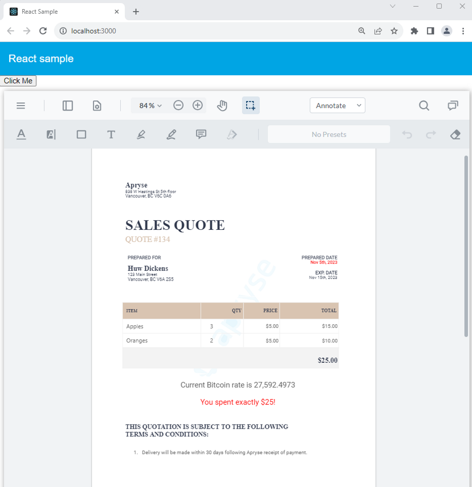 Document Generation with React | Apryse