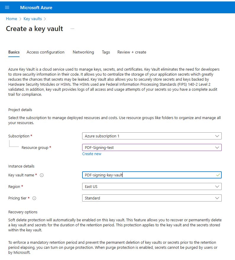 Digitally Sign PDFs with Azure Key Vault and Digital Signature SDK | Apryse