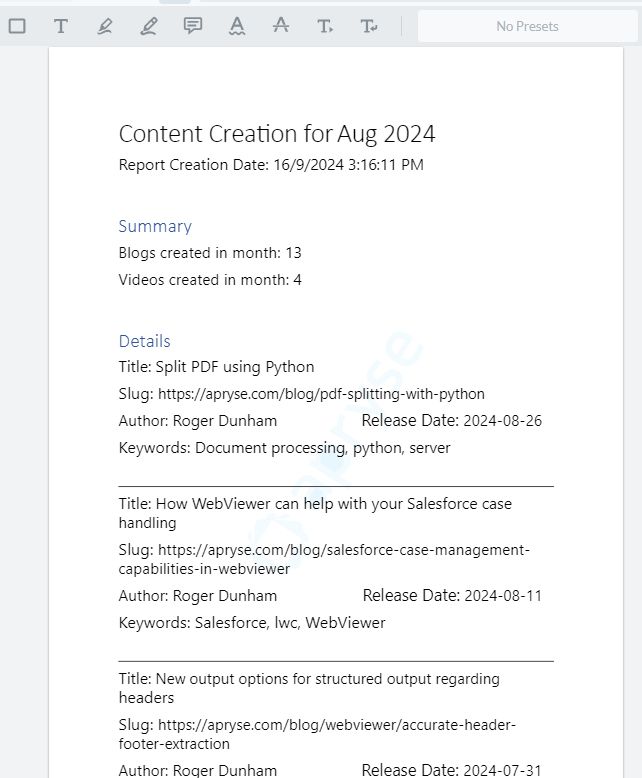 Advanced Document Generation with JSON | Apryse