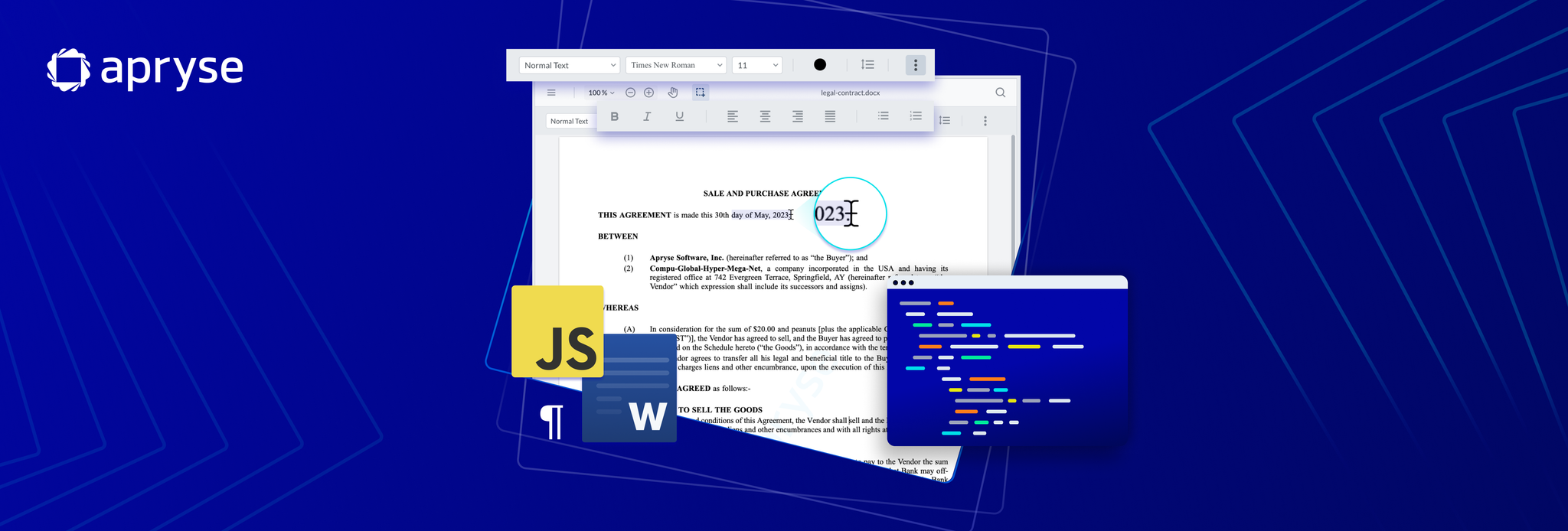 Embed A Javascript Docx Editor With Webviewer Apryse 