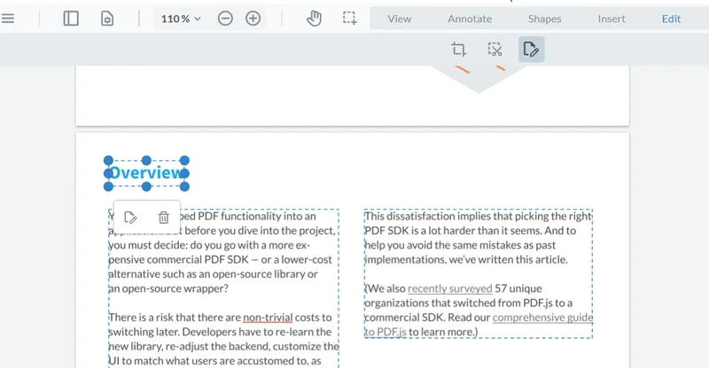 Edit Text In Pdfs Documents With Javascript Apryse