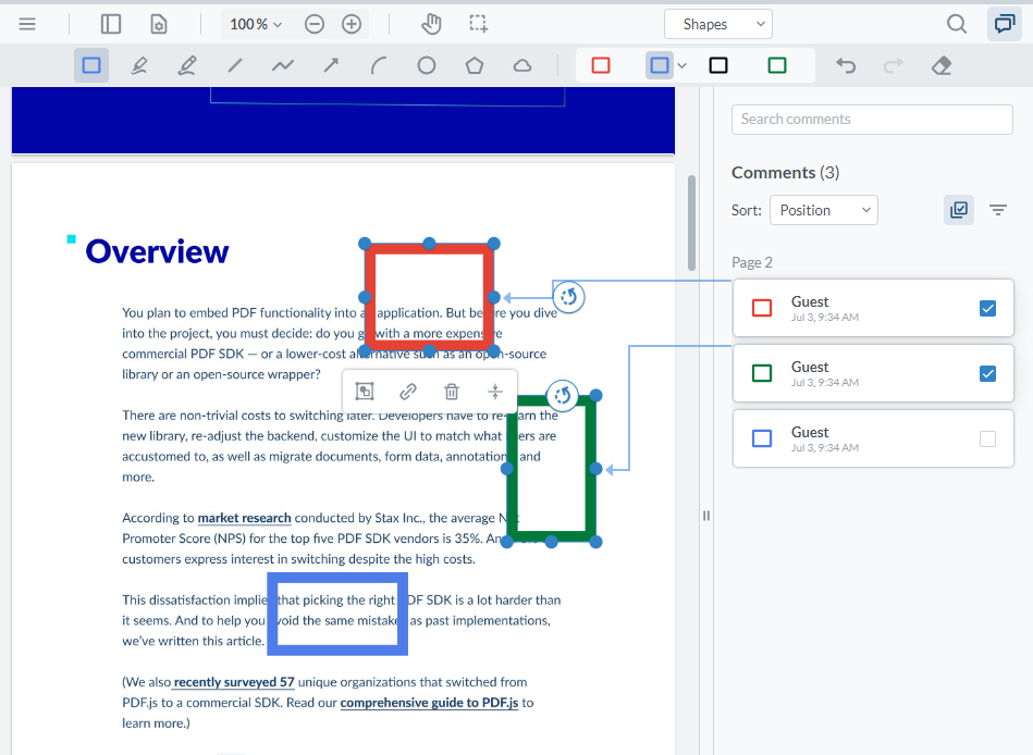 Align and Distribute Annotations Seamlessly with WebViewer | Apryse