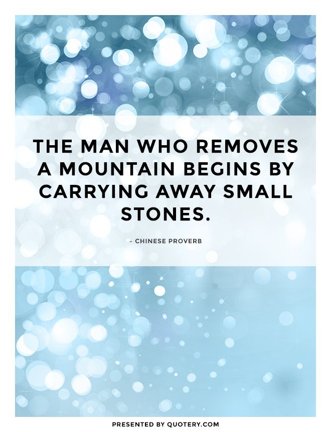 Quote by Chinese Proverb - "The man who removes a mountain… | Quotery