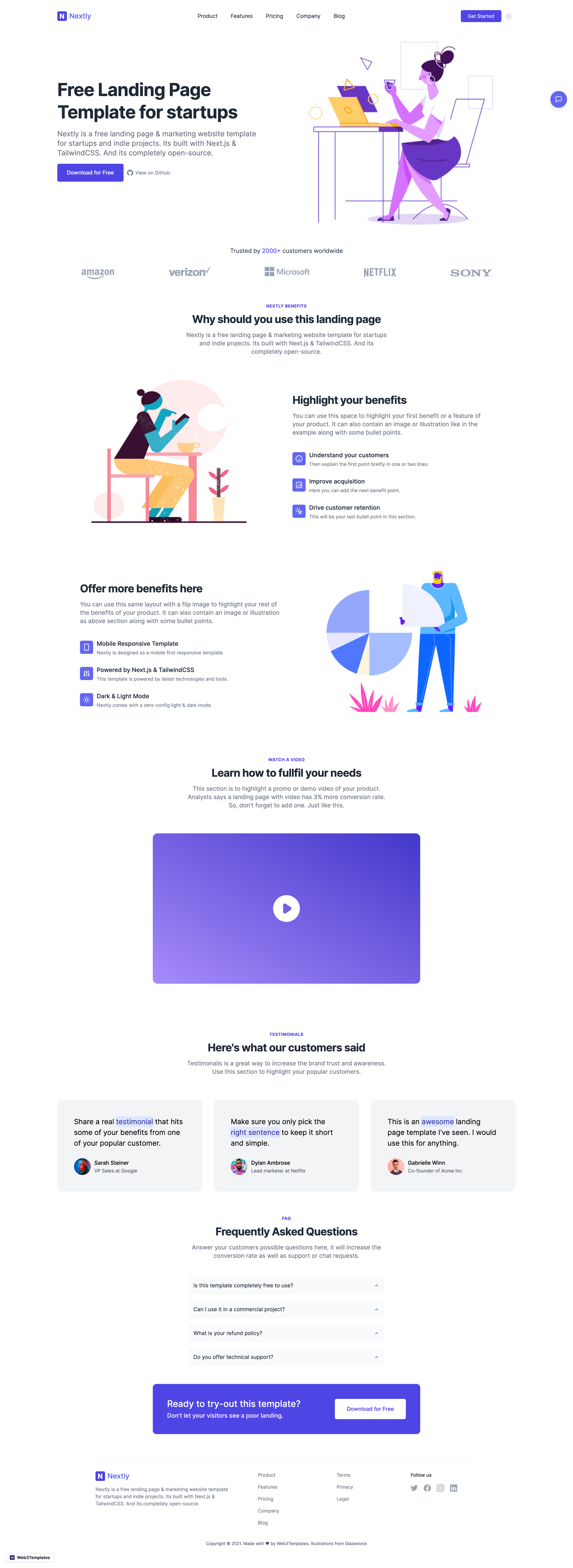 Website Templates & Landing Pages — Web3Templates