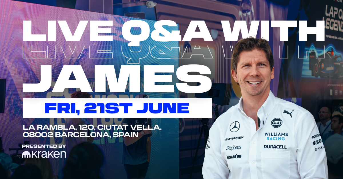 Join James Vowles at our Barcelona Fan Zone, presented by Kraken, on ...