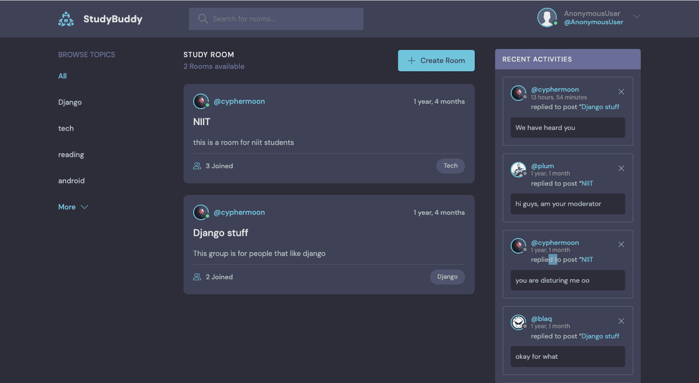GitHub - Cyphermoon/discord-clone: This app allows people to create ...