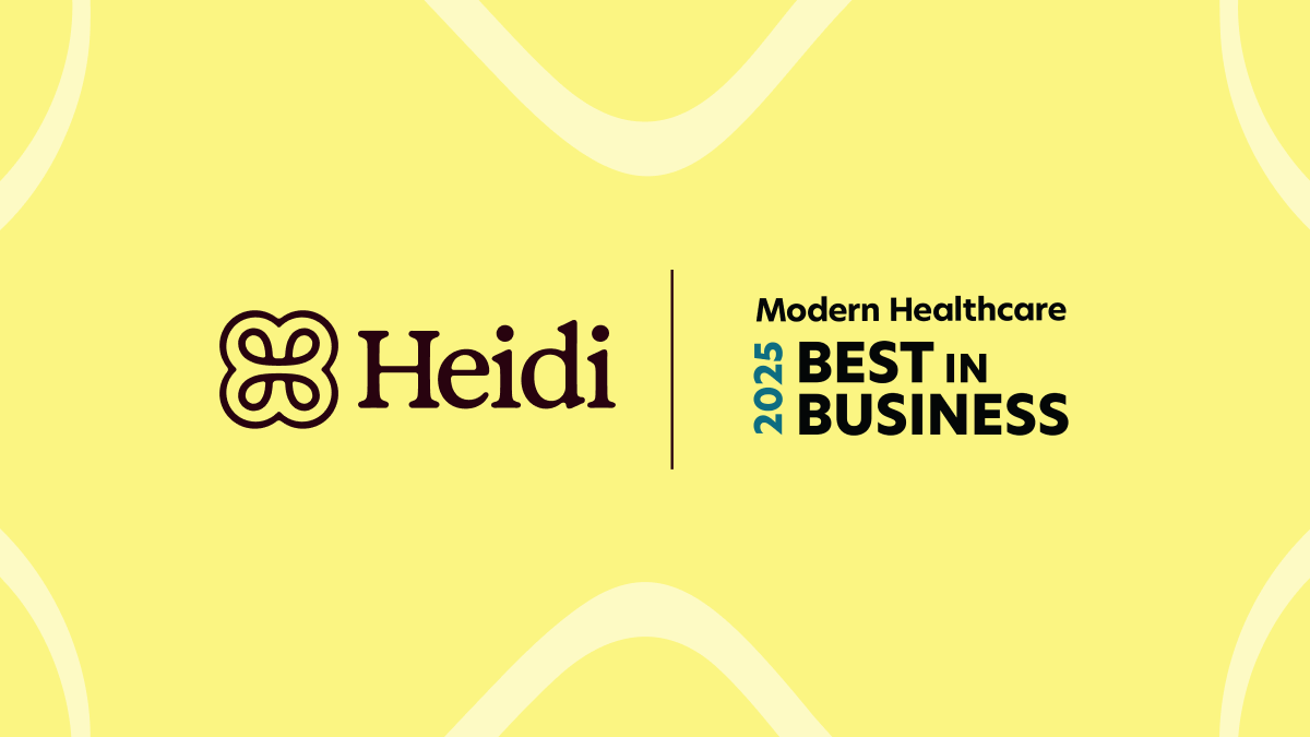 Heidi Recognized as one of Modern Healthcare’s 2025 Best in Business ...