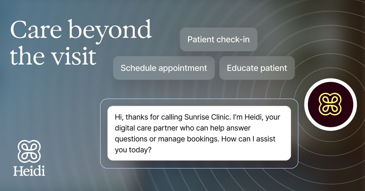 Heidi Comms | AI partner for patient communications