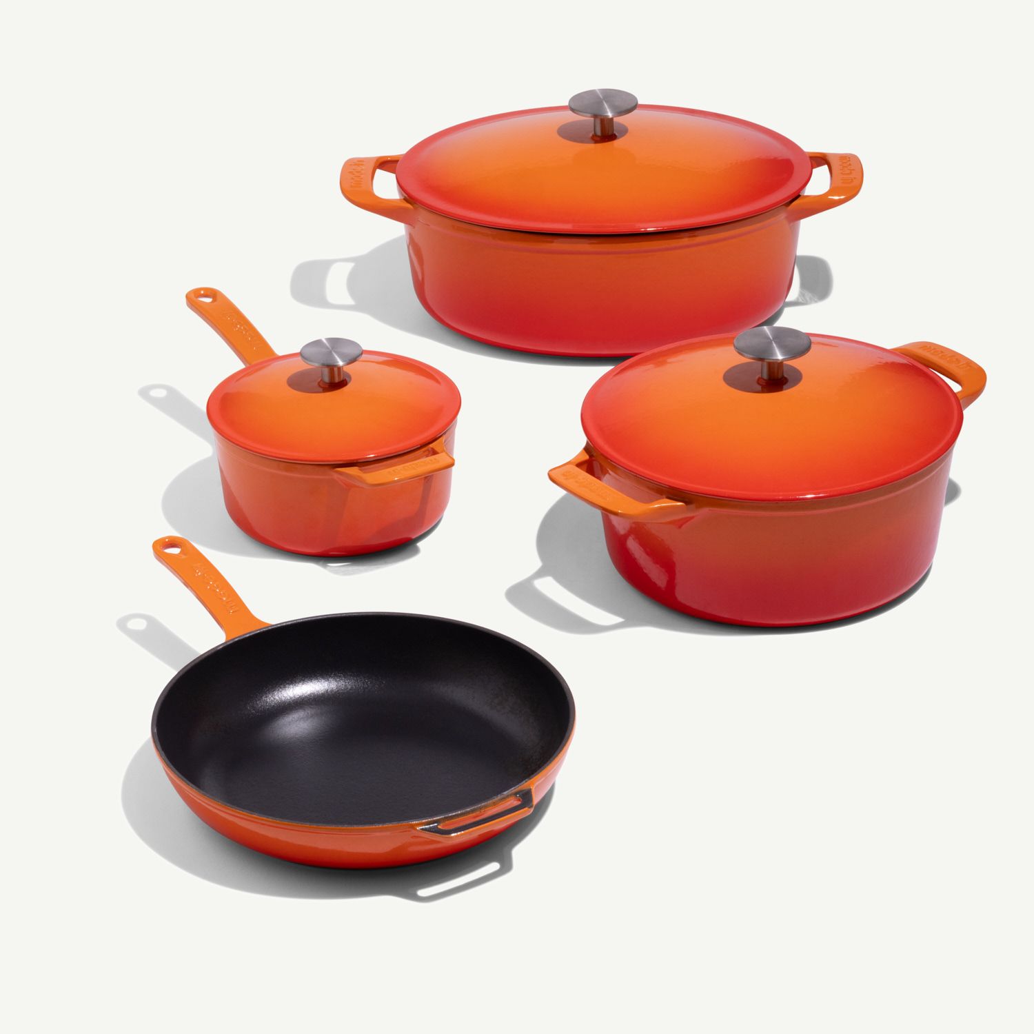 Enameled cast iron cookware set store