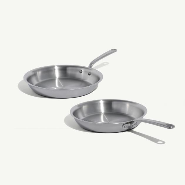 2-Piece Stainless Steel Frying Pan Set - Made In