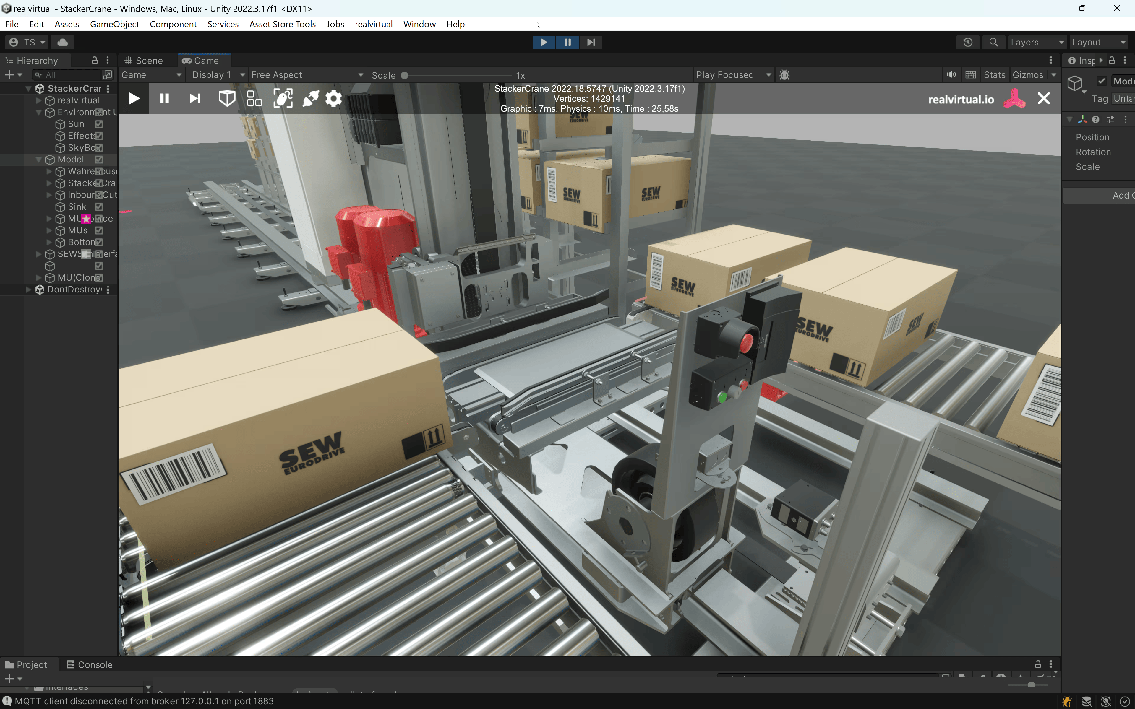 SEW-EURODRIVE와 realvirtual.io가 가상 커미셔닝을 어떻게 변화시켰는지 | Unity