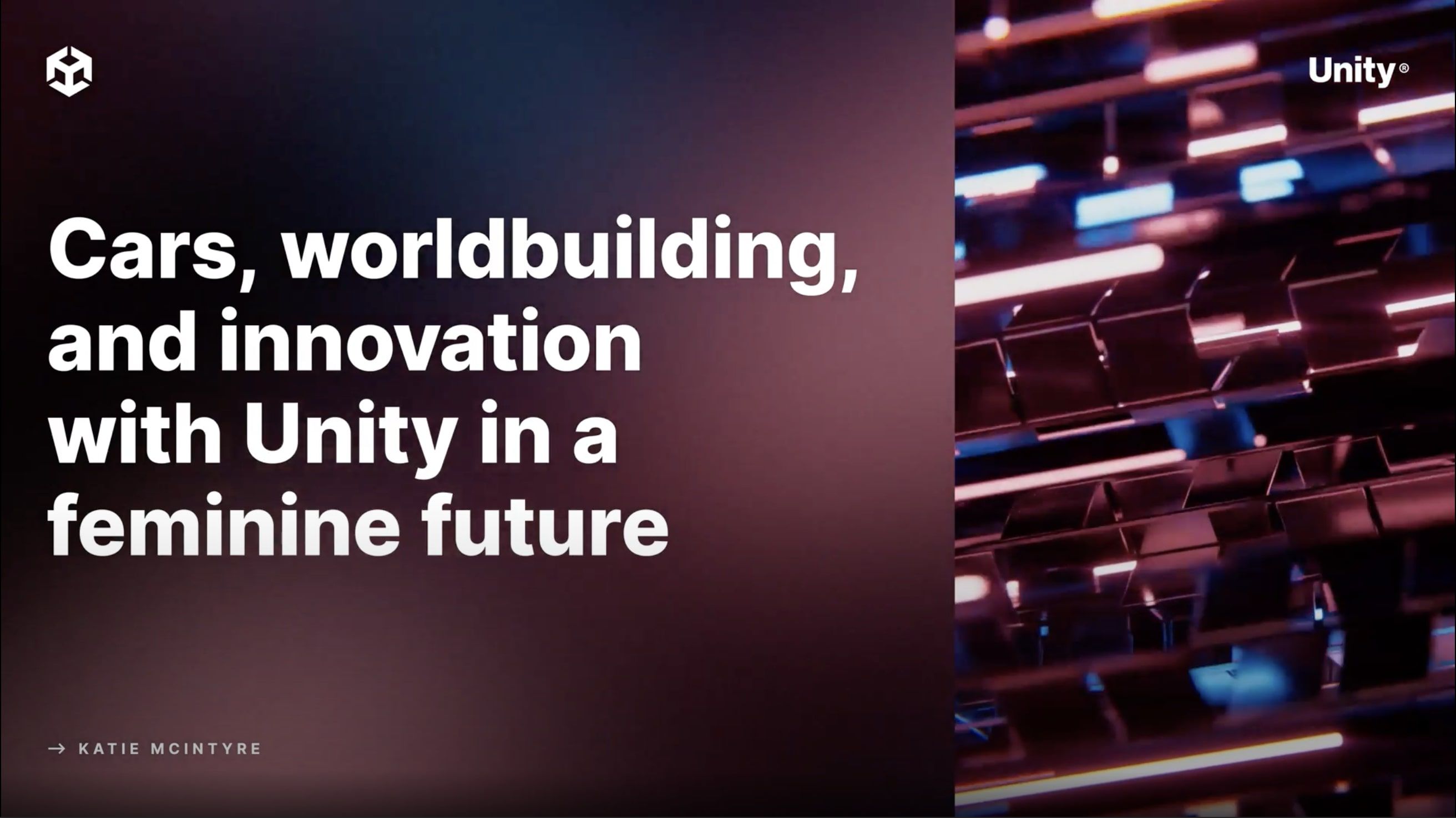 Cars, worldbuilding and innovation through Unity in a feminine future