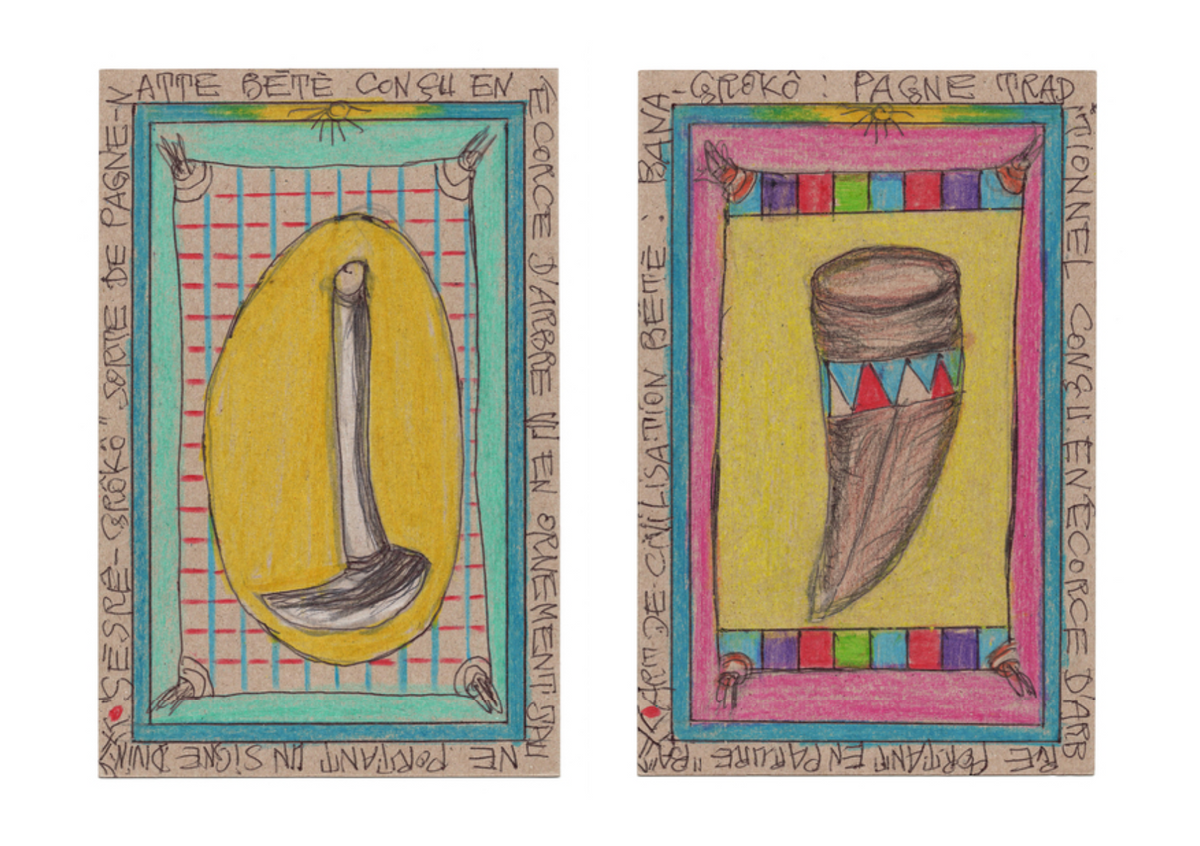 Natte bété conçu en ecorce d' arbre & Art de civilisation bête : bana ...